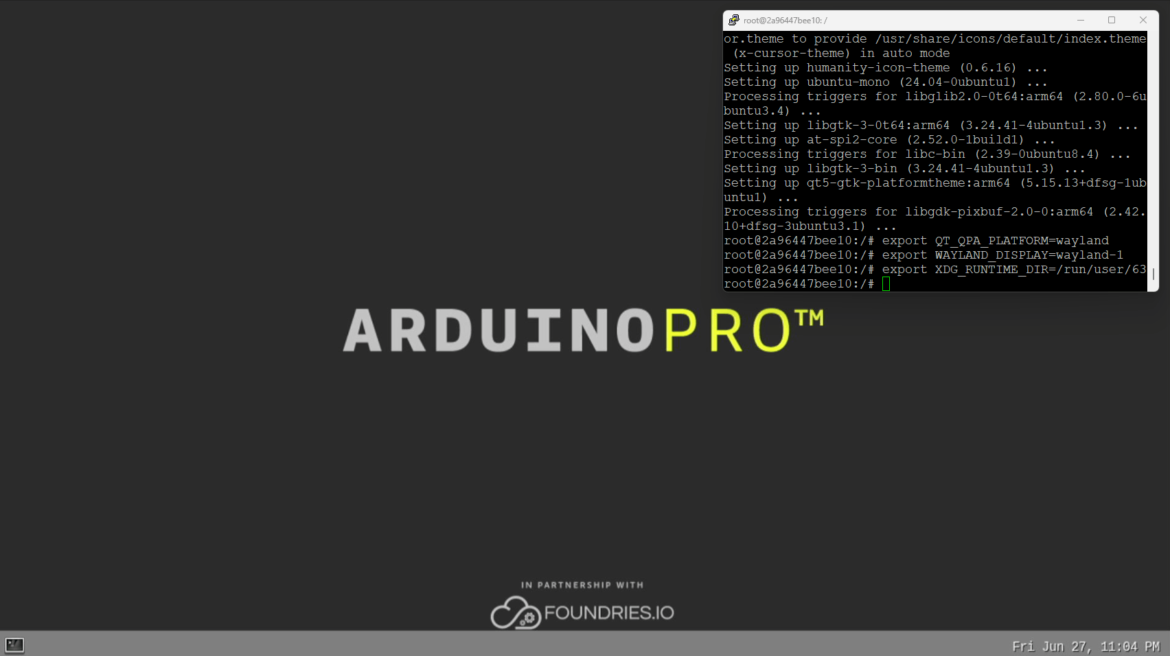Turtlesim on External Display with Portenta X8