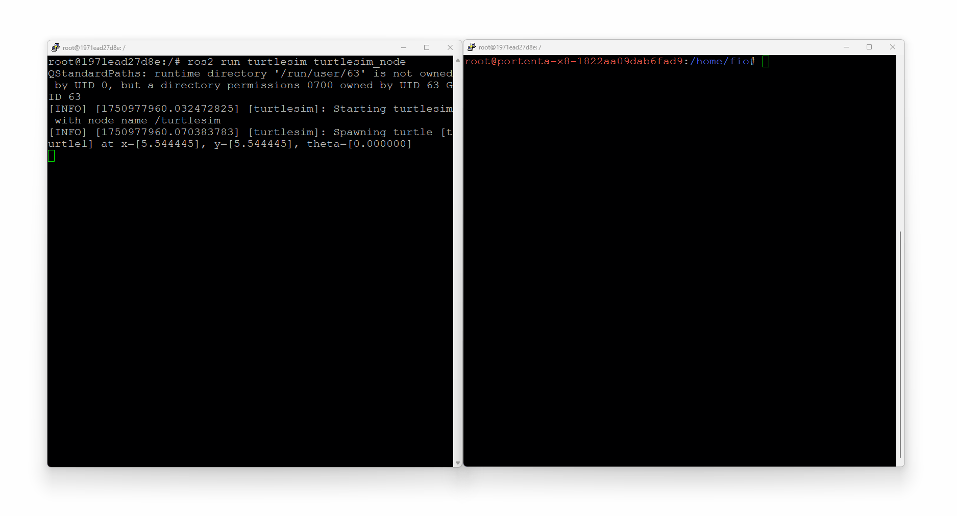 Turtlesim Control with Second Terminal