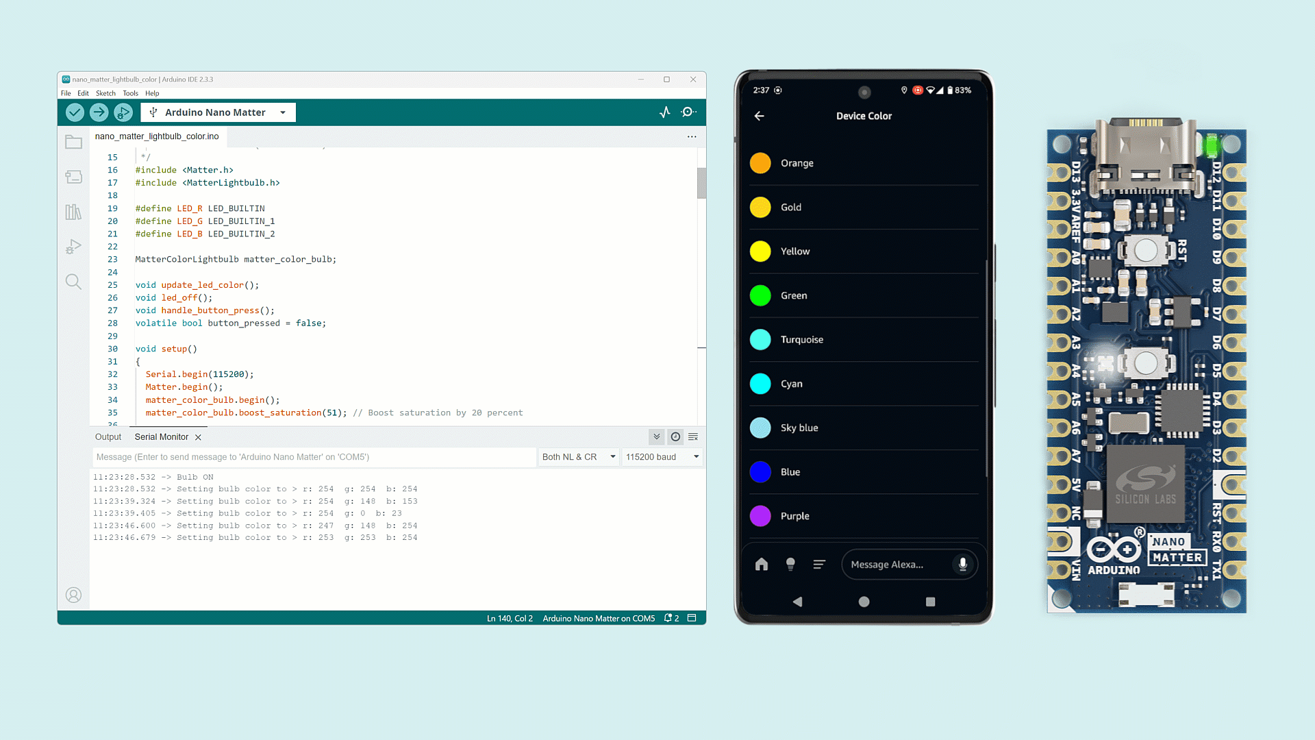 RGB Lightbulb with Nano Matter