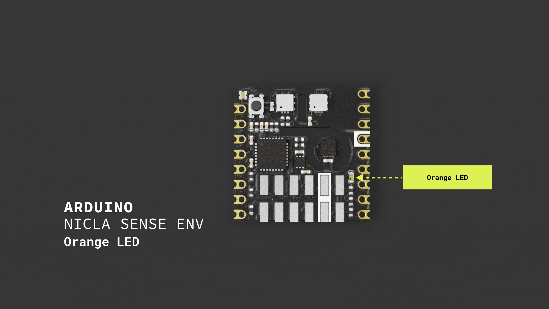 Hello World on the Nicla Sense Env board