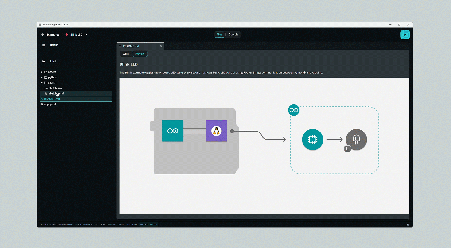 Running and flashing