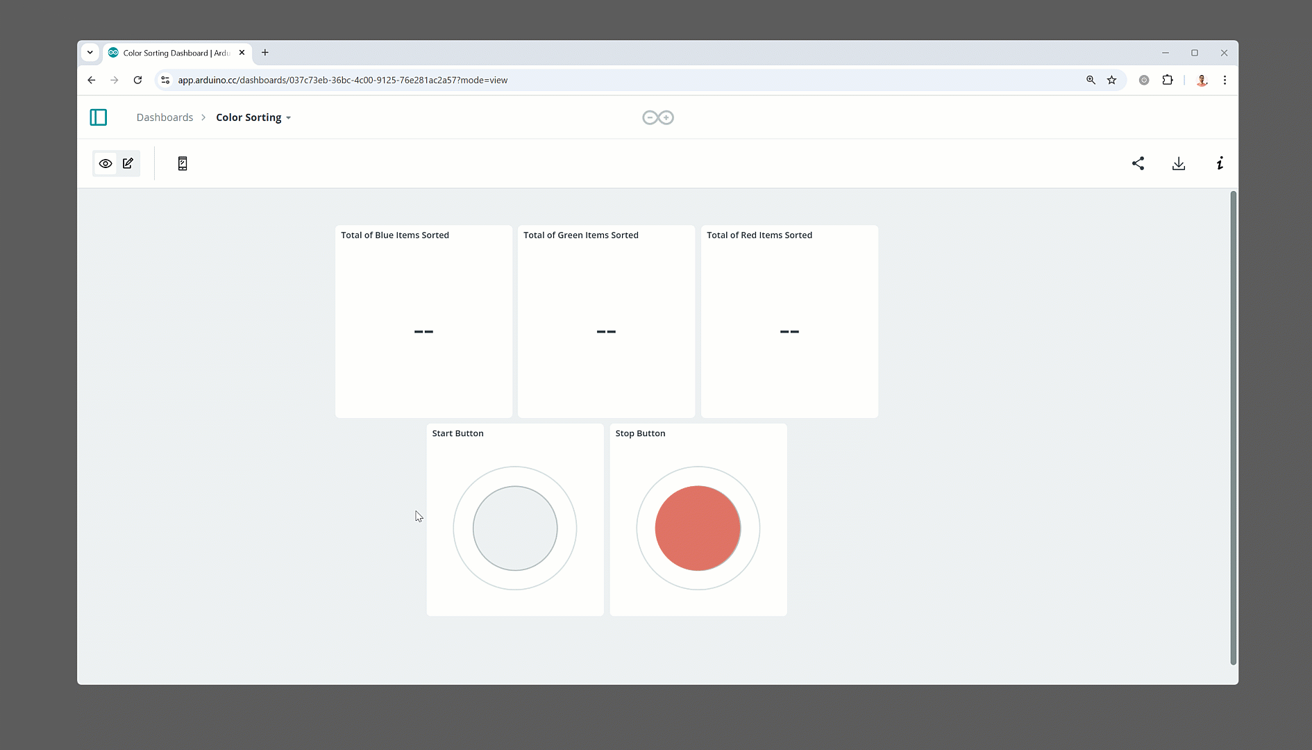 Arduino Cloud Dashboard