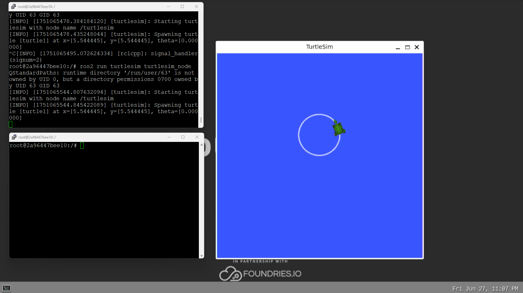 Turtlesim with Square Draw