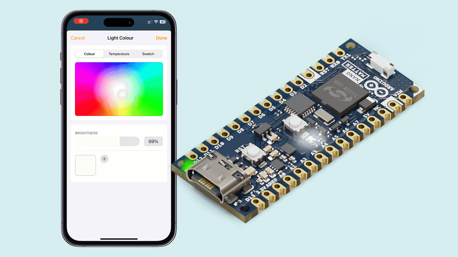 RGB Lightbulb with Nano Matter