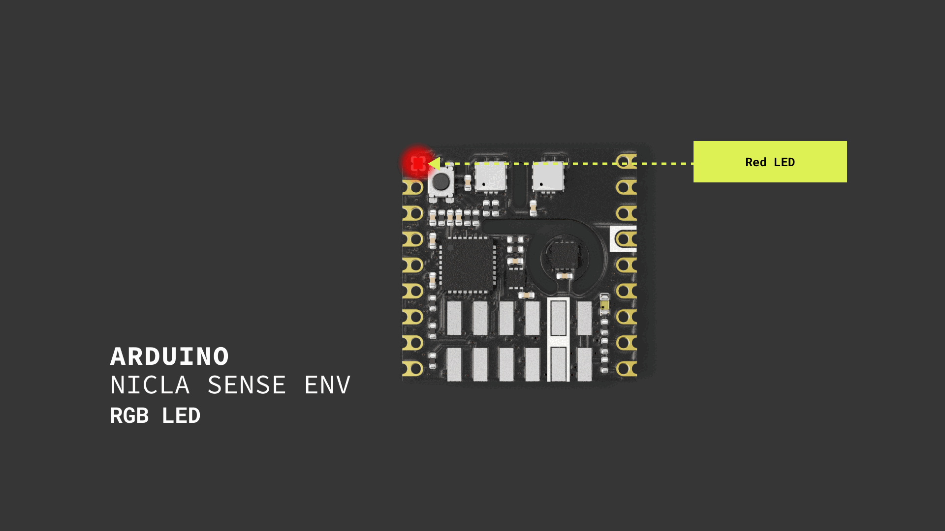 RGB LED of the Nicla Sense Env board