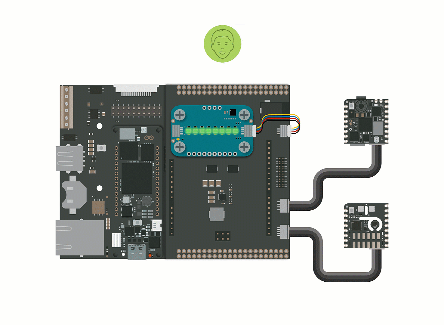 Modulino Pixels feedback system