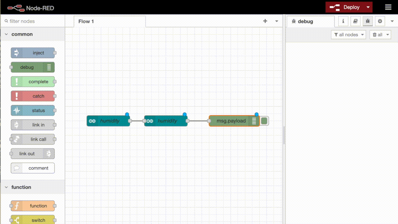 Node RED With Arduino IoT Arduino Documentation