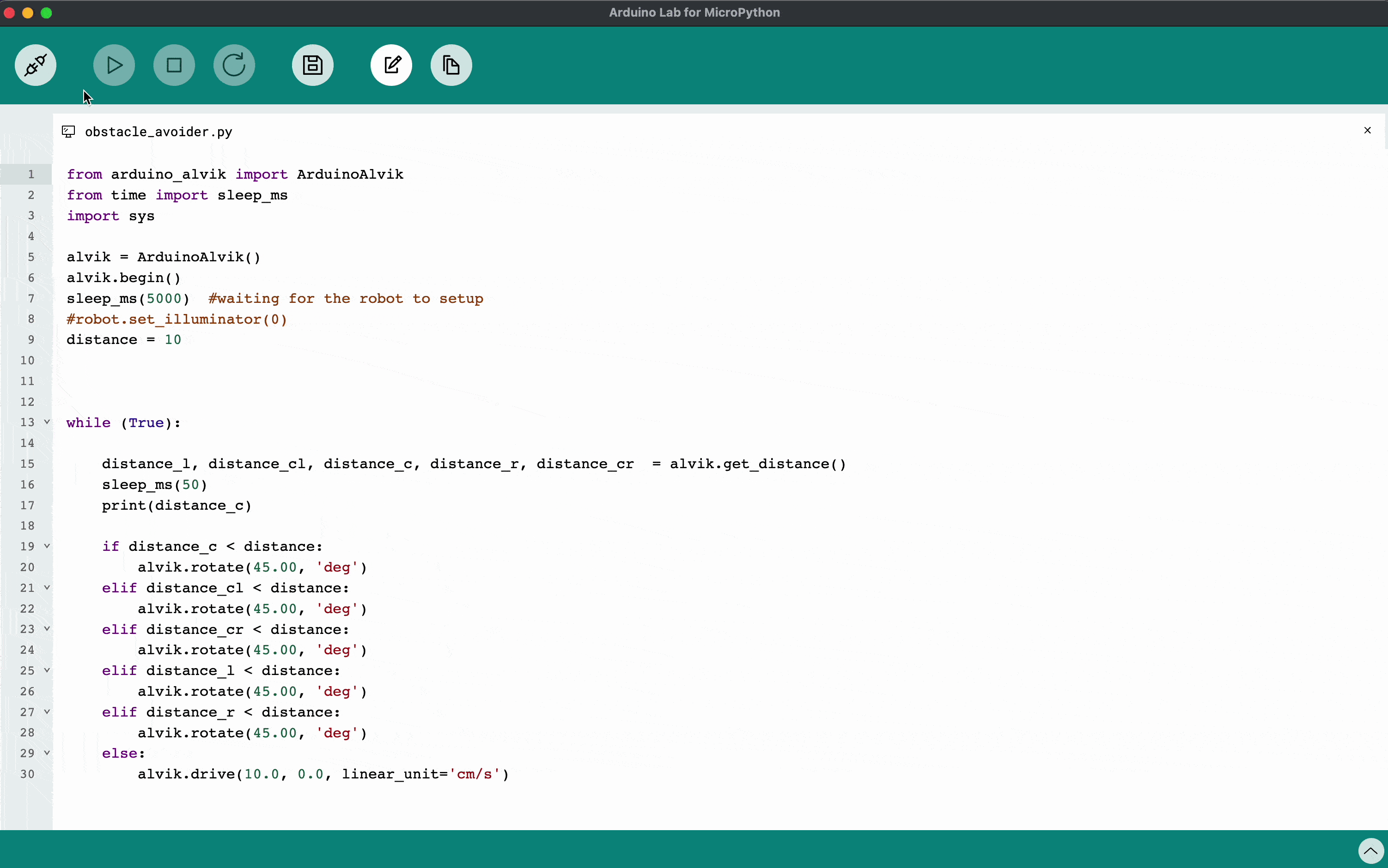 Connecting Alvik to the IDE