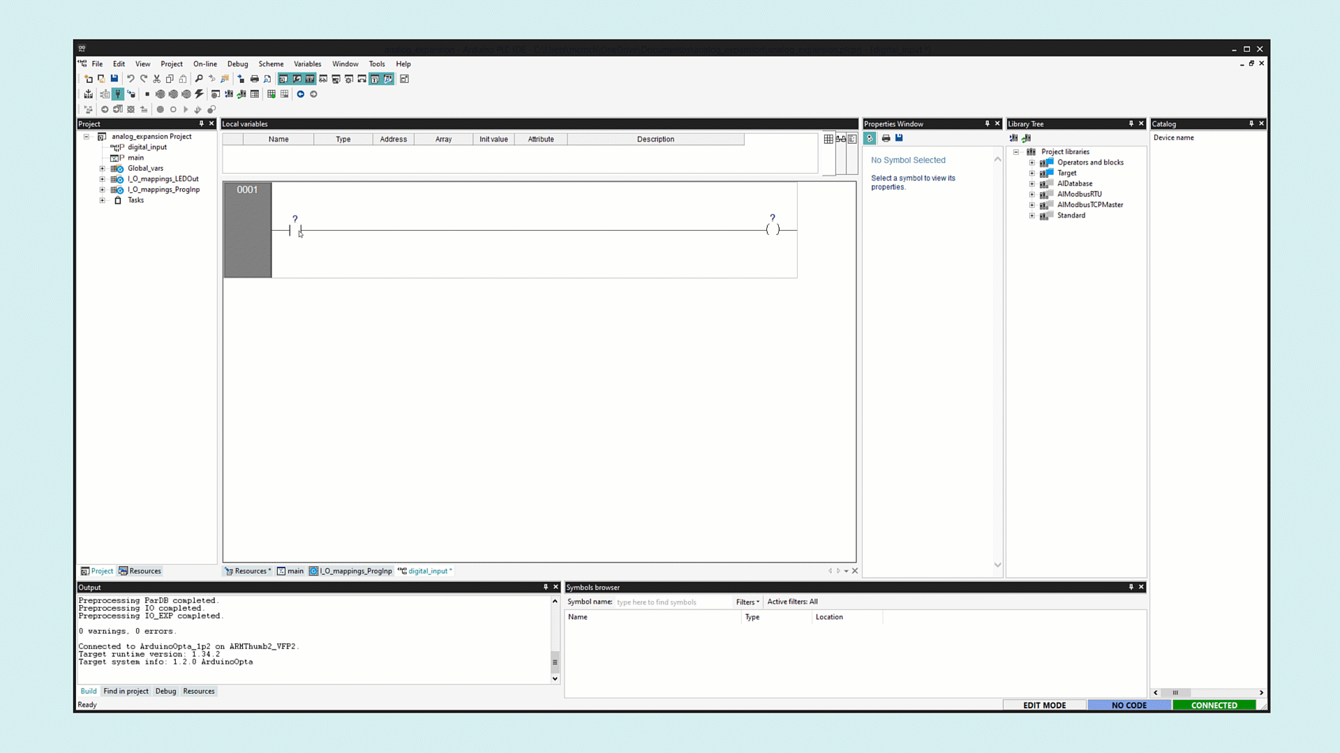 Ladder variables assigning
