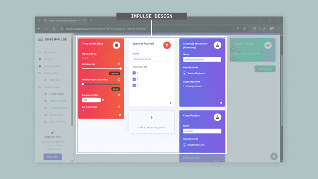 Impulse design on Edge Impulse Studio