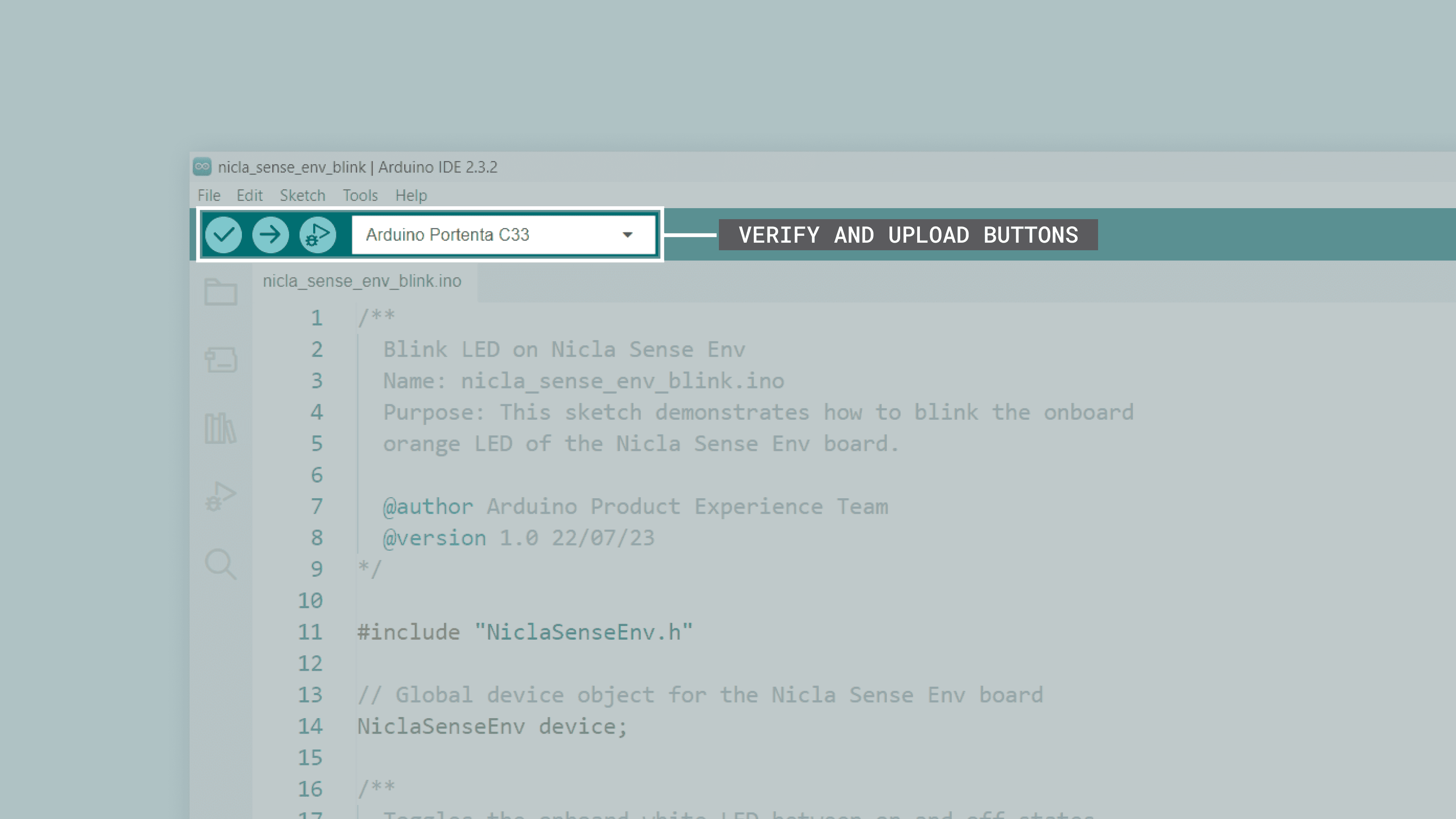 Uploading a sketch to the host board (Portenta C33) in the Arduino IDE