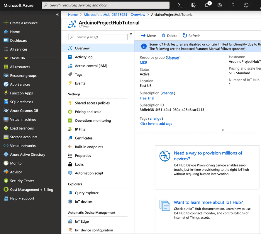 Securely Connecting an Arduino NB 1500 to Azure IoT Hub | Arduino ...