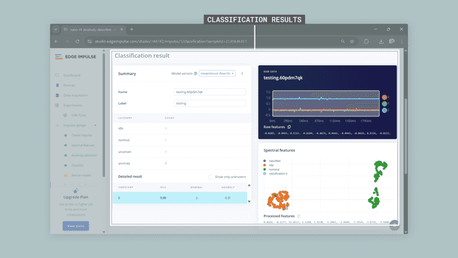 Model validation on Edge Impulse Studio