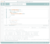 UNO R4 WiFi Stack Trace Debug Runtime Errors | Arduino Documentation