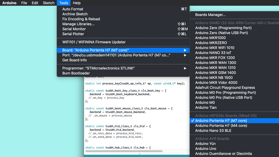 Portenta H7 as a USB Host | Arduino Documentation