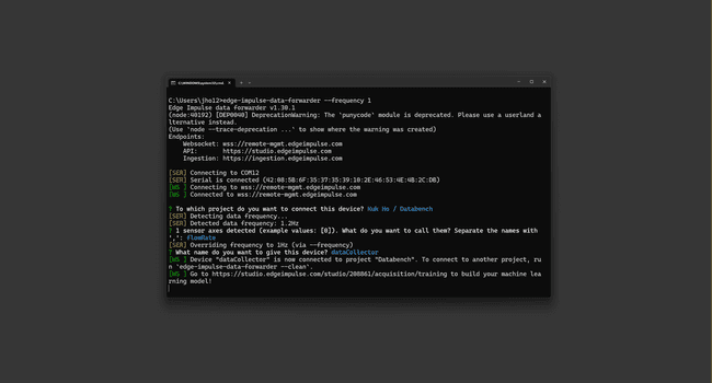 Data forwarder initialization