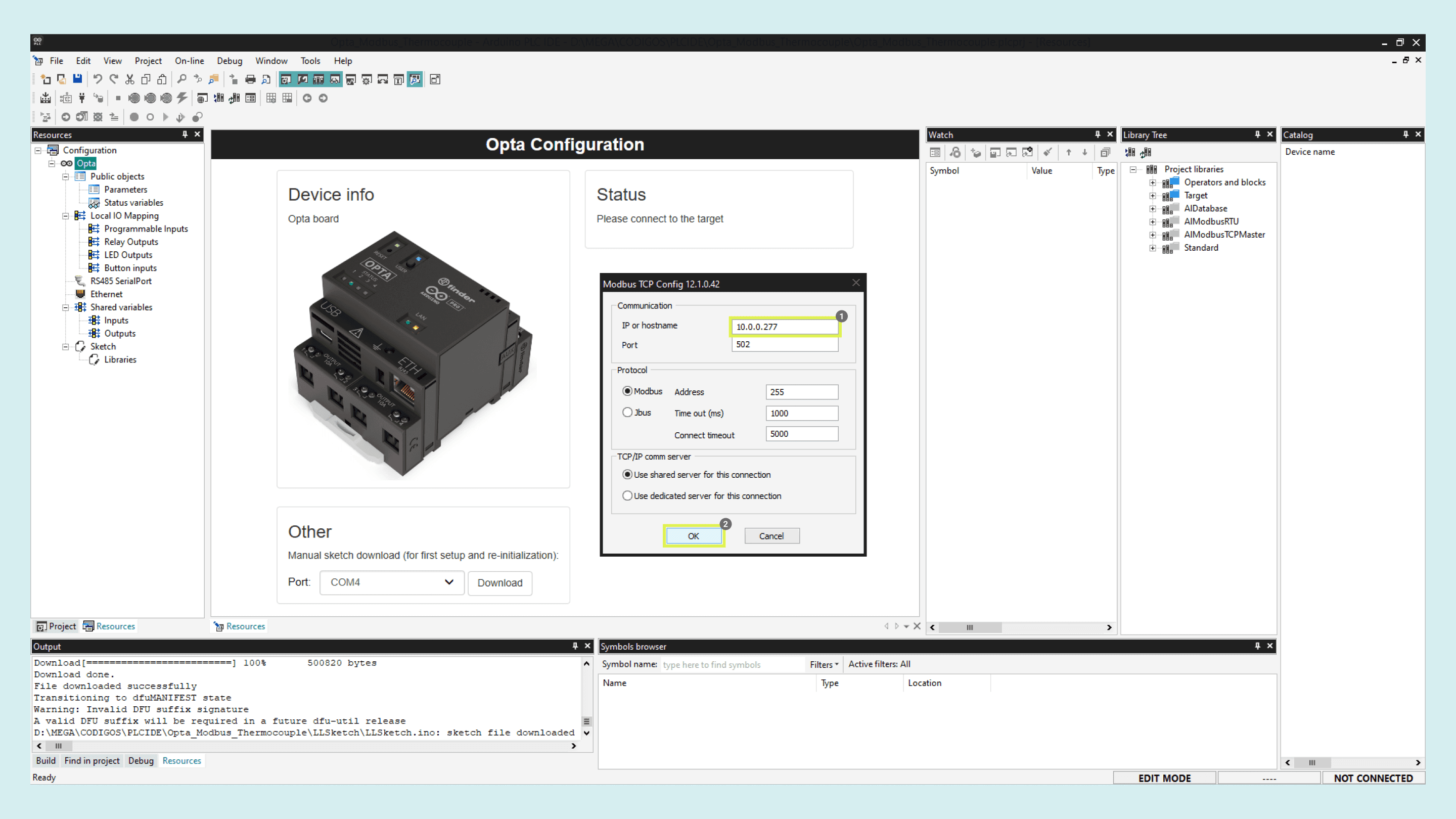 Connecting the board