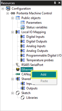 Modbus catalog add new item