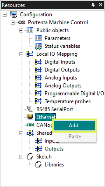 Modbus Catalog Add New Item