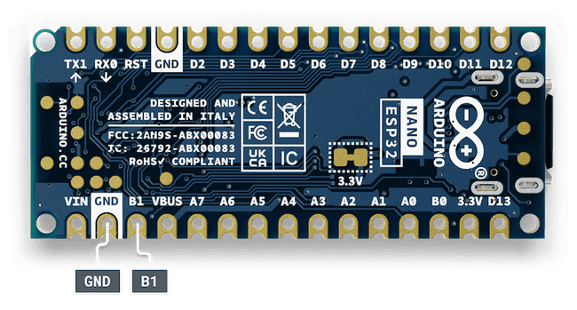 B1 and GND pins