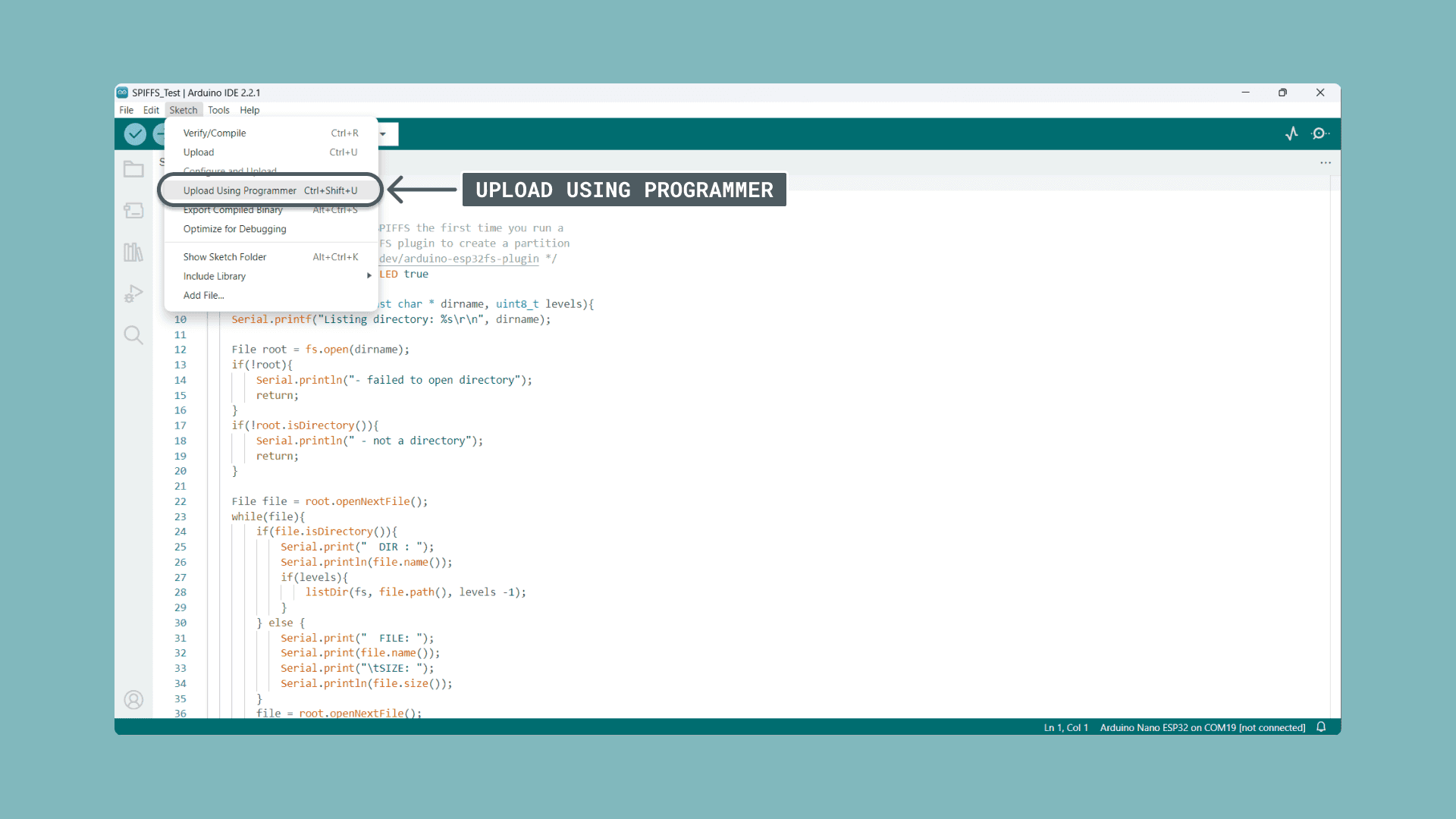 Spiffs Partition On Nano Esp32 Arduino Documentation