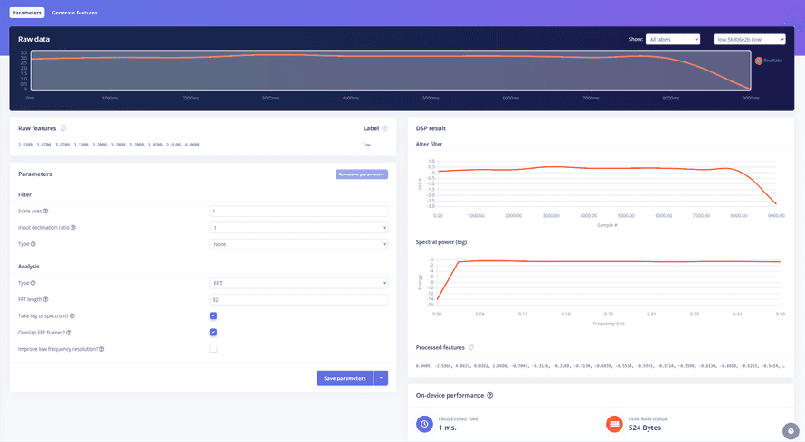 DSP feature extraction process