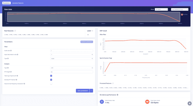 DSP feature extraction process