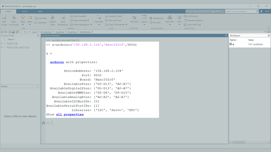 Controlling Led Over Wi Fi Using Matlab With Nano 33 Iot Arduino