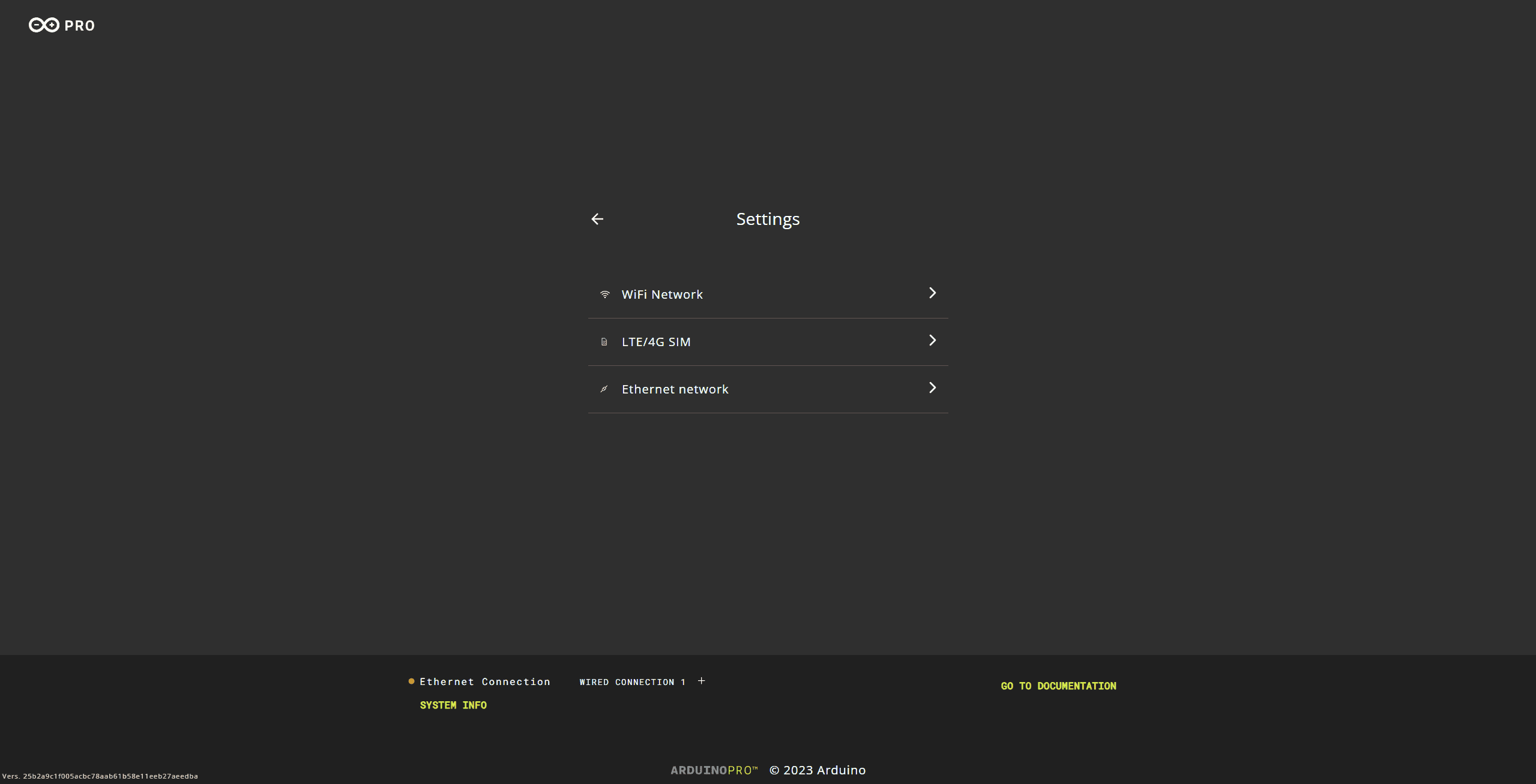Arduino Linux Wizard Wi-Fi® Network Selection