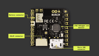 Here is an overview of main components of the board, as shown in the images above: