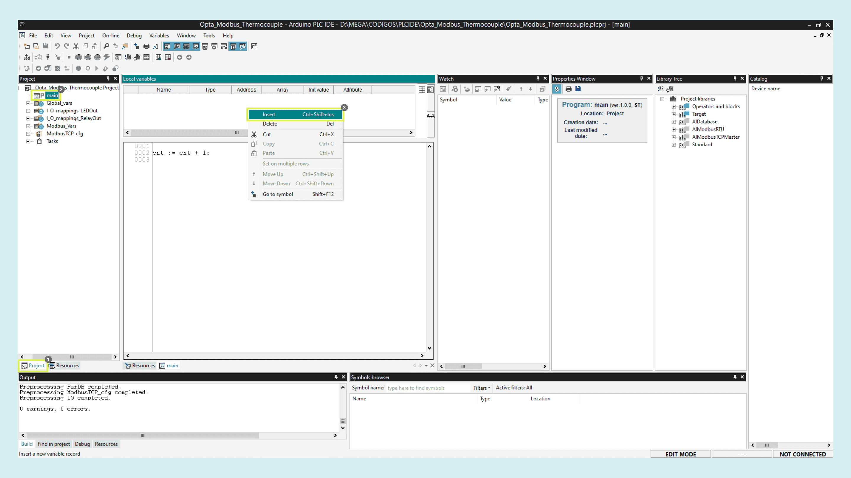 Create a local variable