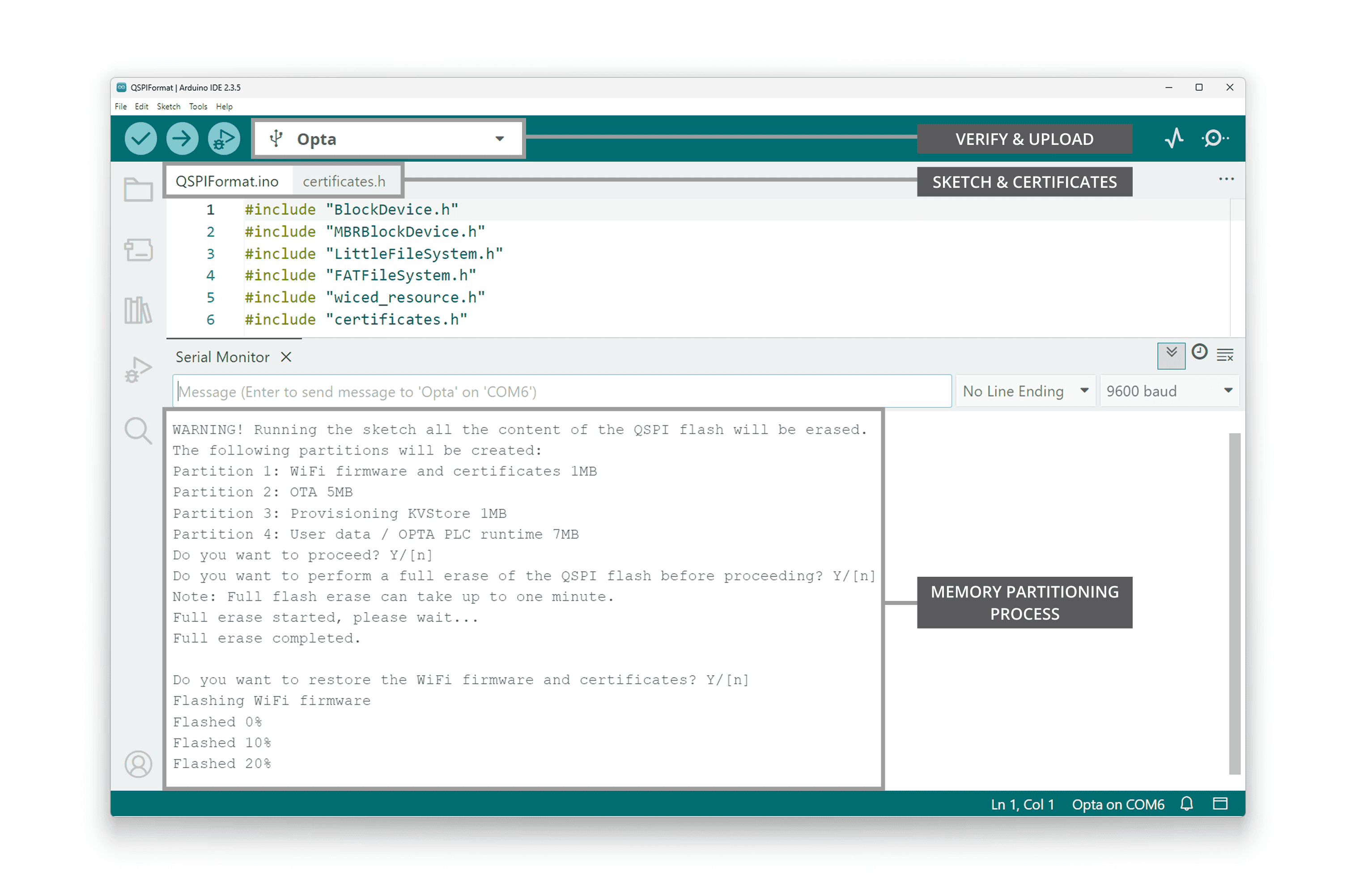 Write Wi-Fi firmware and certificate data