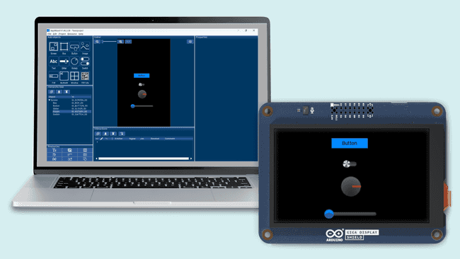 GUI deployed on the GIGA Display