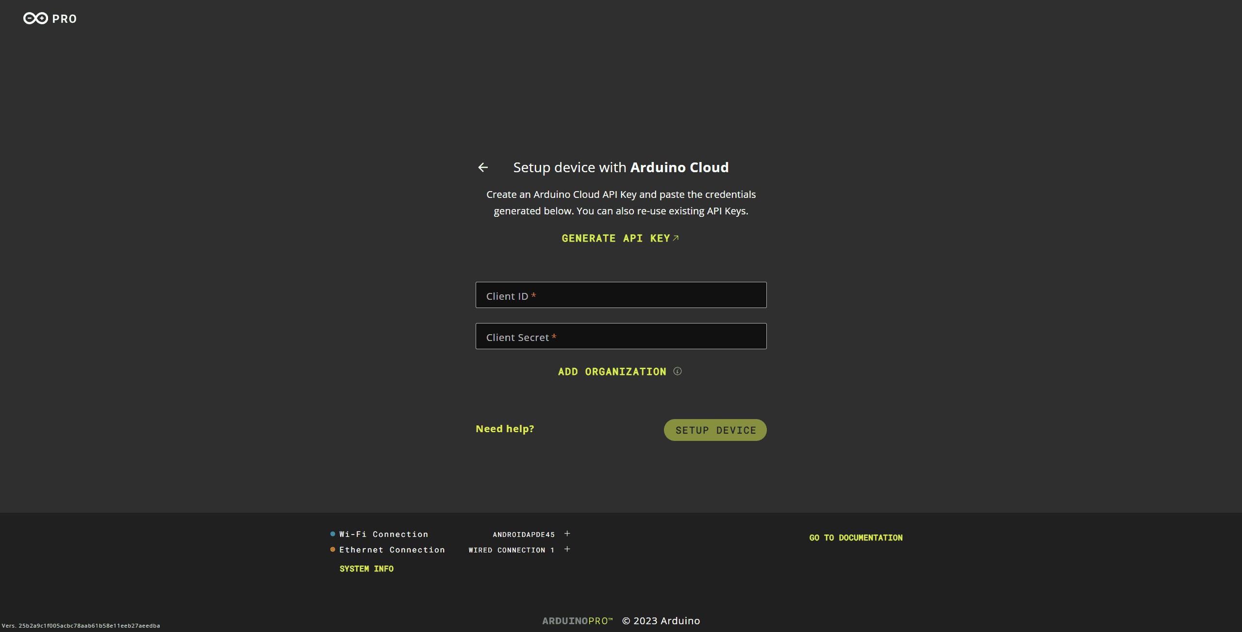 Arduino Linux Wizard Arduino Cloud Api Keys 5756