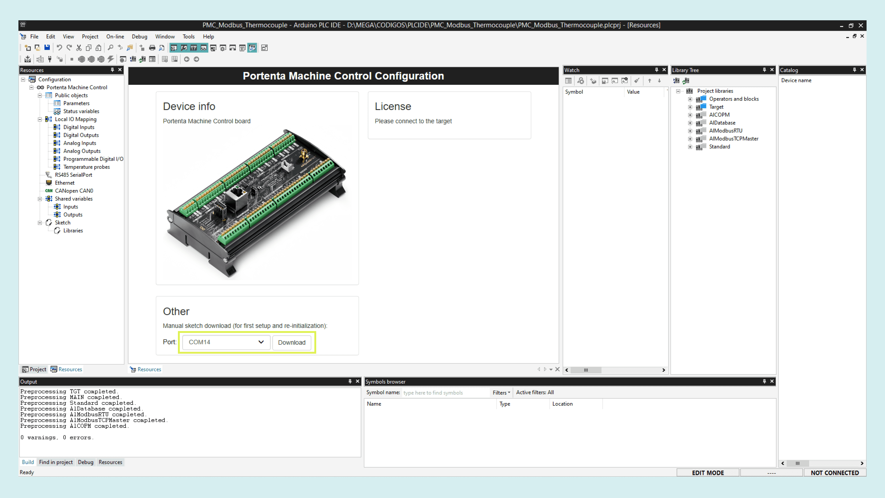 Runtime program download