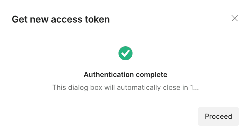 Authentication complete.
