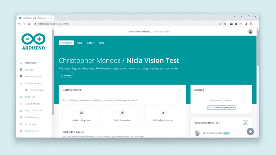 nicla vision project page