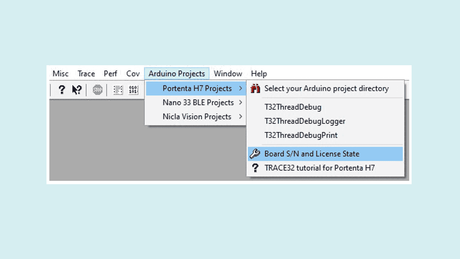 Click The Menu Item Detect Board S N To Display The Serial Number
