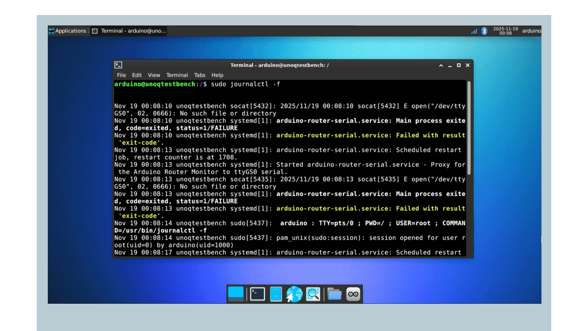 Monitoring system log