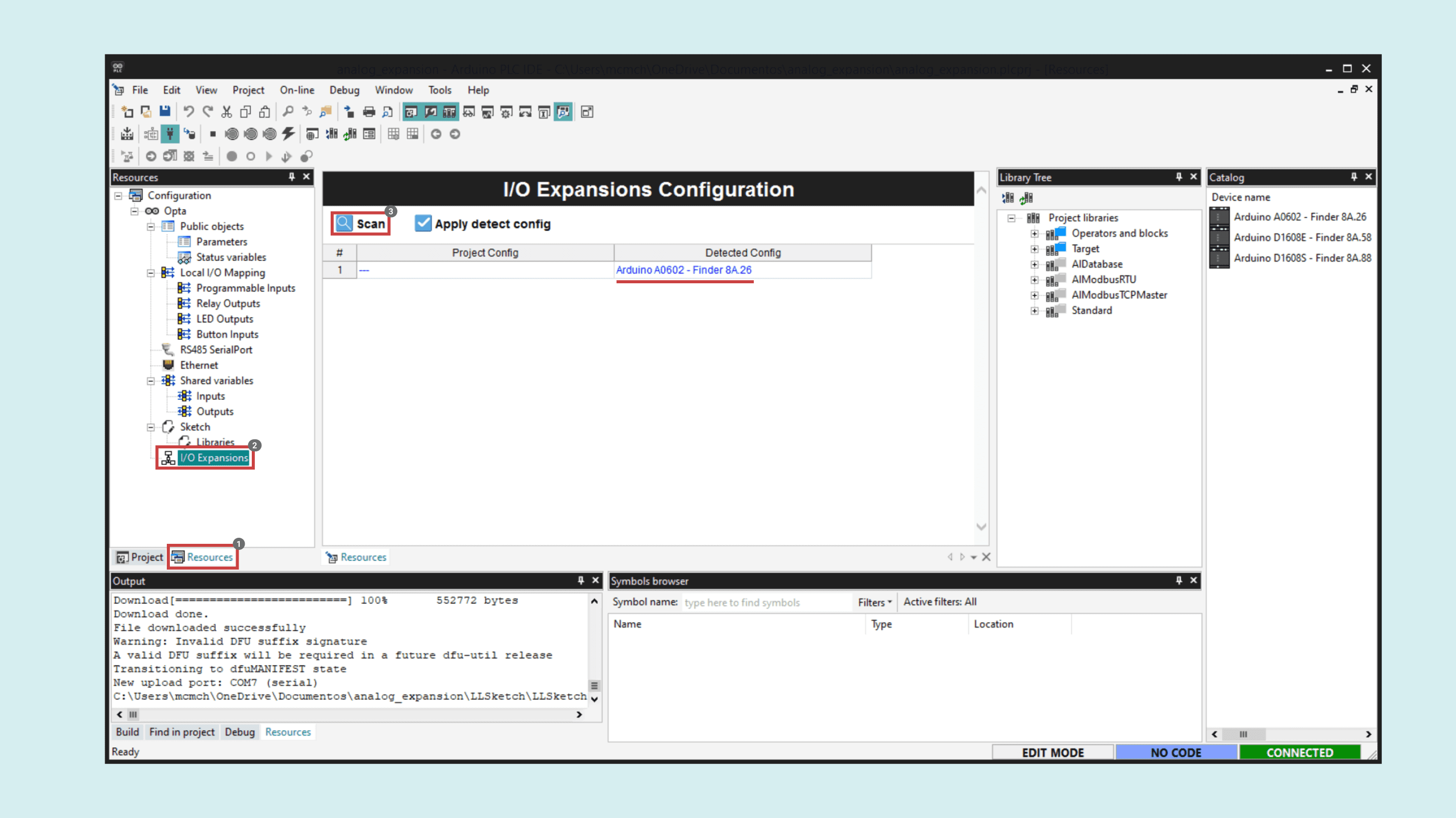 Scanning for expansions