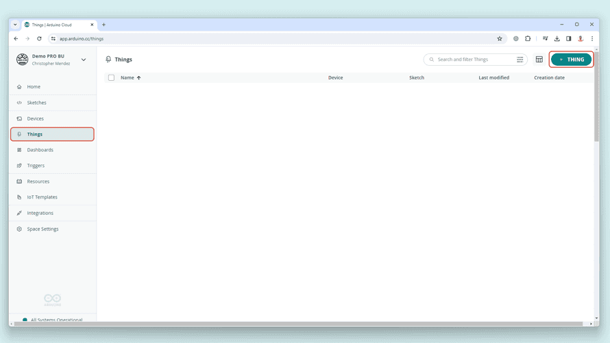 Read the QR code generated by the Nano Matter sketch, select the