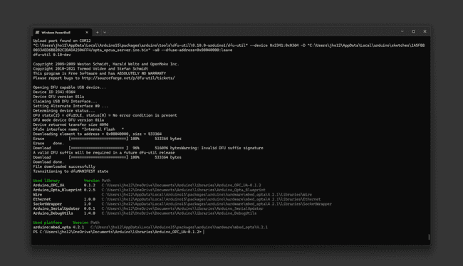 Successful Compilation with Arduino CLI