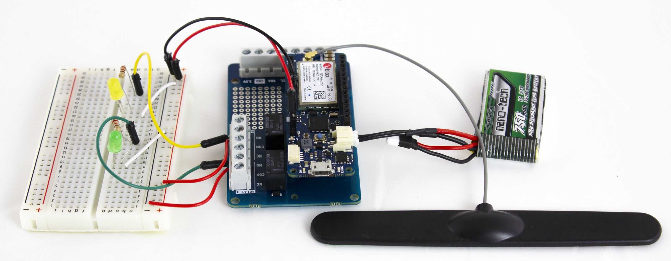 When the relay is excited, it closes the NO contact bringing 5V to the ...
