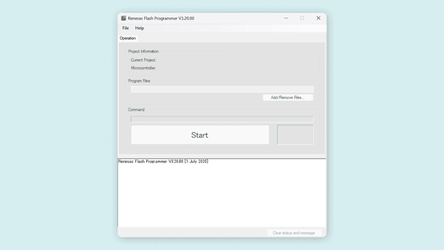 Renesas Flash Programmer tool