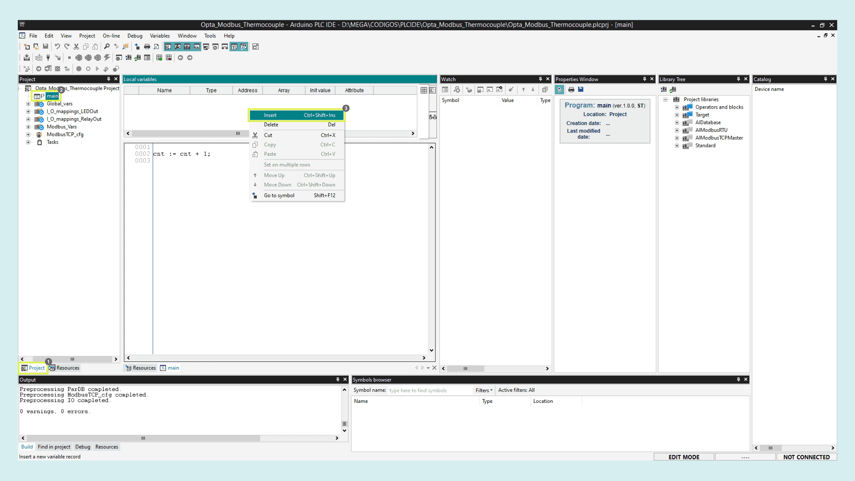 Create a local variable