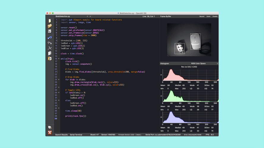 Blob Detection with Portenta and OpenMV | Arduino Documentation