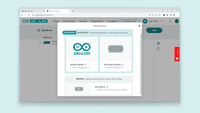 arduino cloud setup device pop up window