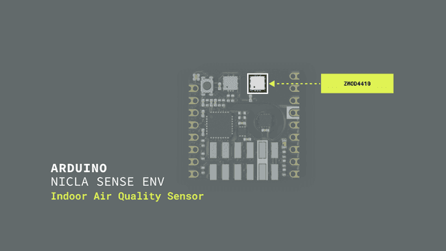 The ZMOD4410 sensor of the Nicla Sense Env board