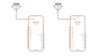 Sender & Receiver schematic with antenna.