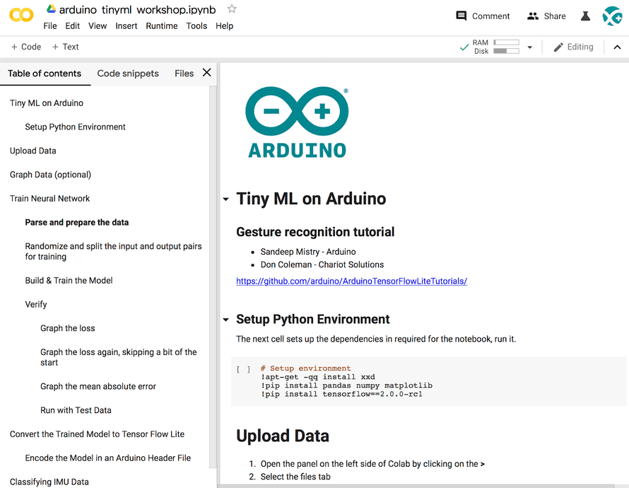 Get Started With Machine Learning on Arduino | Arduino Documentation ...